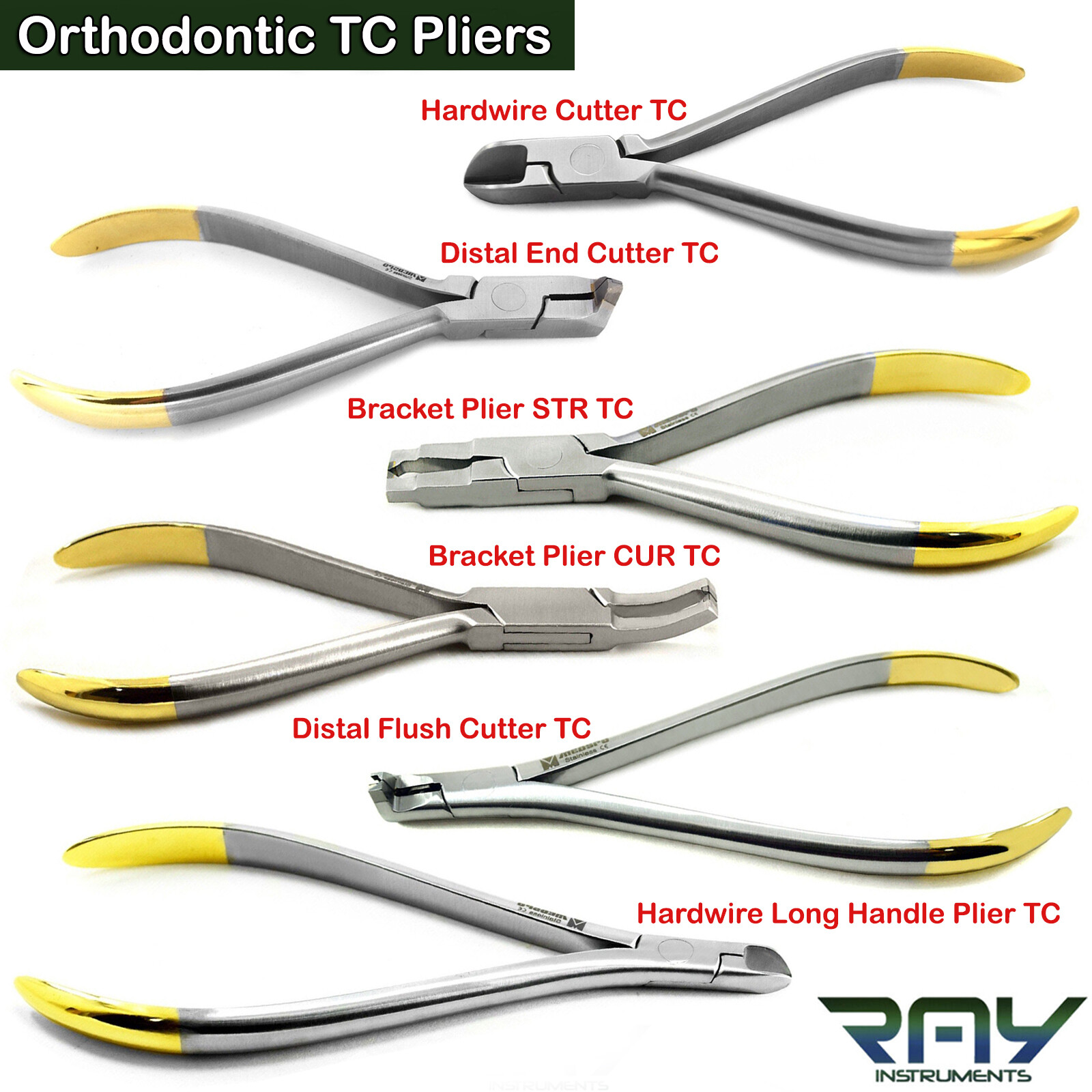 Orthodontic Tooth Braces Pliers TC Dental Pin Ligature Cutter Ortho ...