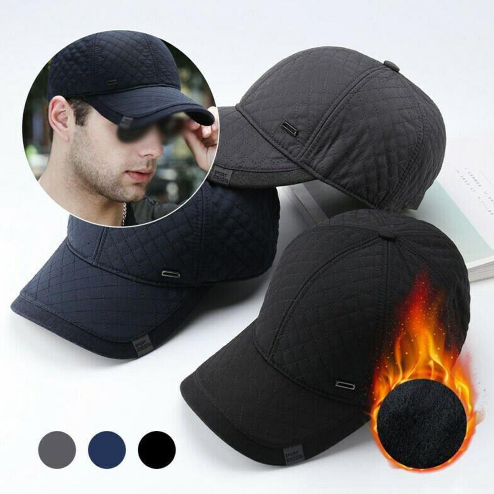 Men's Winter Warm Hat Thick Hats with Ear Flaps Protectors Baseball ...