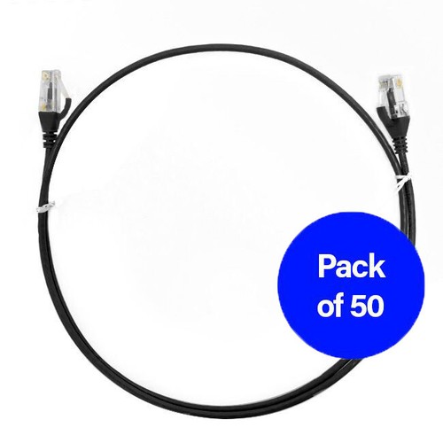 4C 2M Pack Of 50 Ethernet Network Cable. Black (004.004.2005.50PACK) | eBay