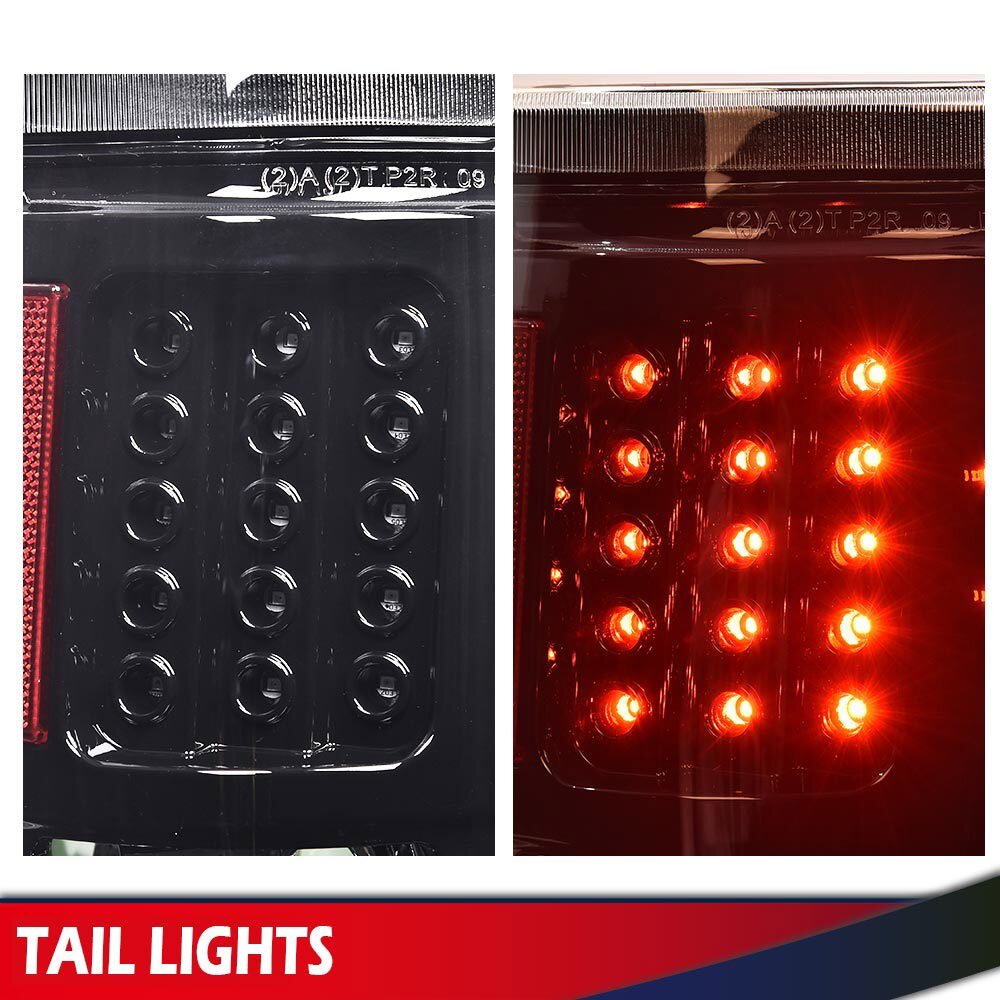 LED Clear Tail Lights Rear Brake Lamps Left & Right Fit For 2009-2014 ...