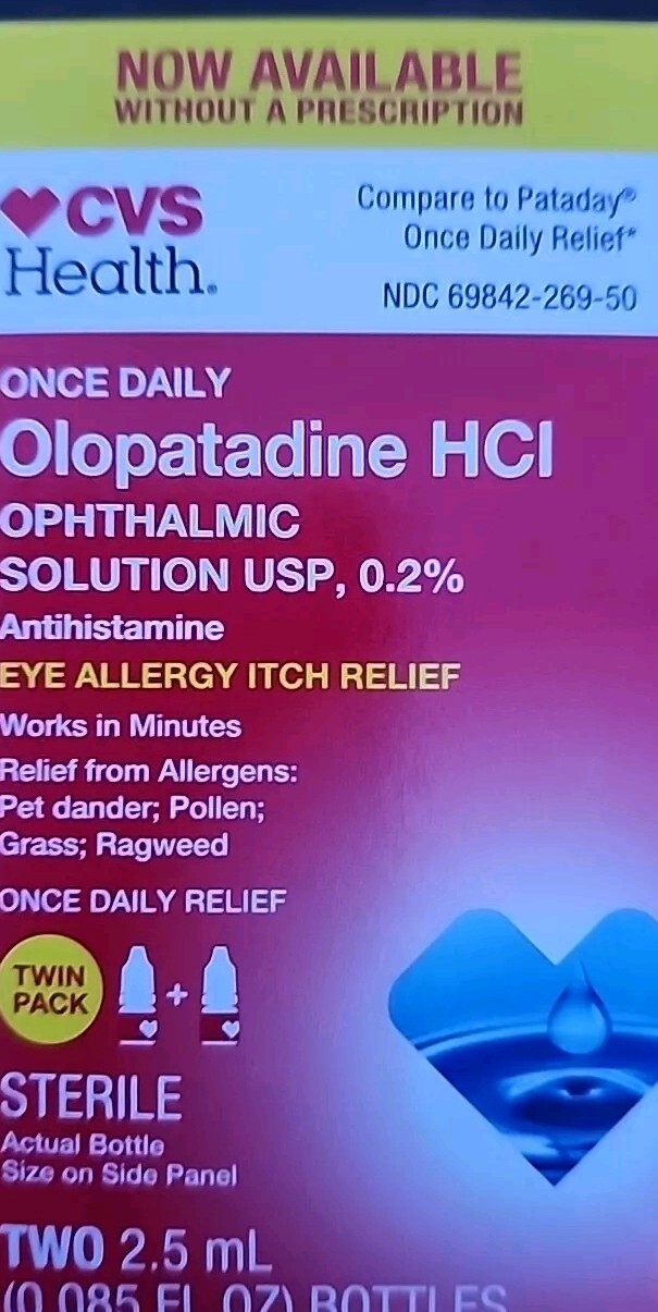 CVS Eye Allergy Itch Relief Olopatadine HCI Ophthalmic Solution FREE ...