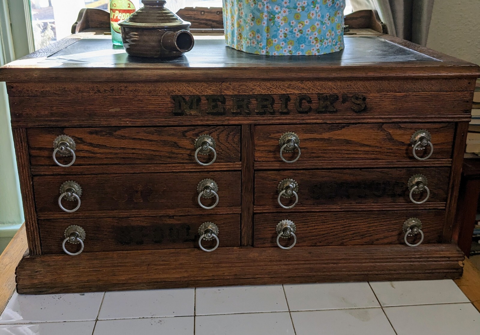 Merrick Style~Spool/Thread Cabinet~4 long drawers over 2 short. | eBay