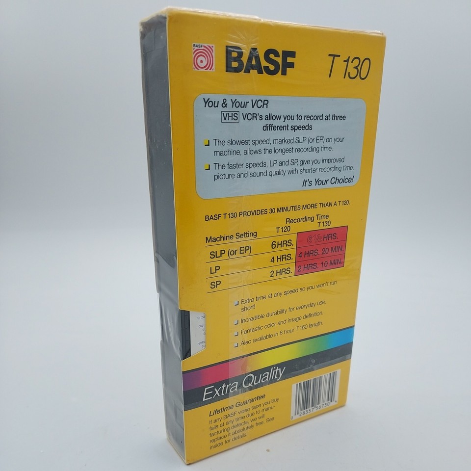 BASF T-130 Extra Quality VHS Video Tape New Sealed | eBay
