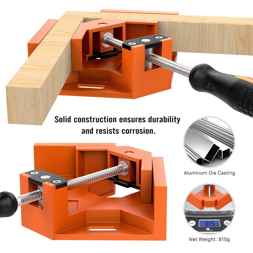 Right Angle Clamp, Housolution [4 PACK] Single Handle 90° Aluminum ...