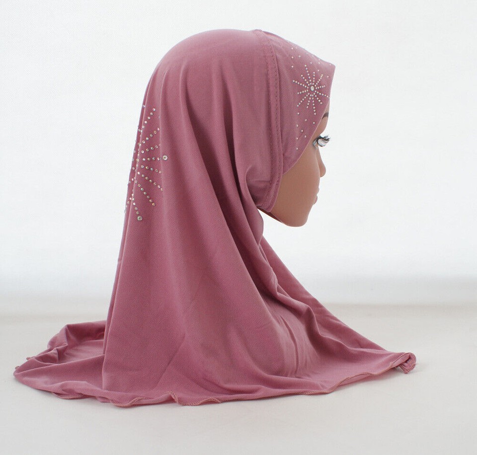 Muslim Children Hijab Headscarf Islamic Wrap Shawls Islamic Kids Hijab ...