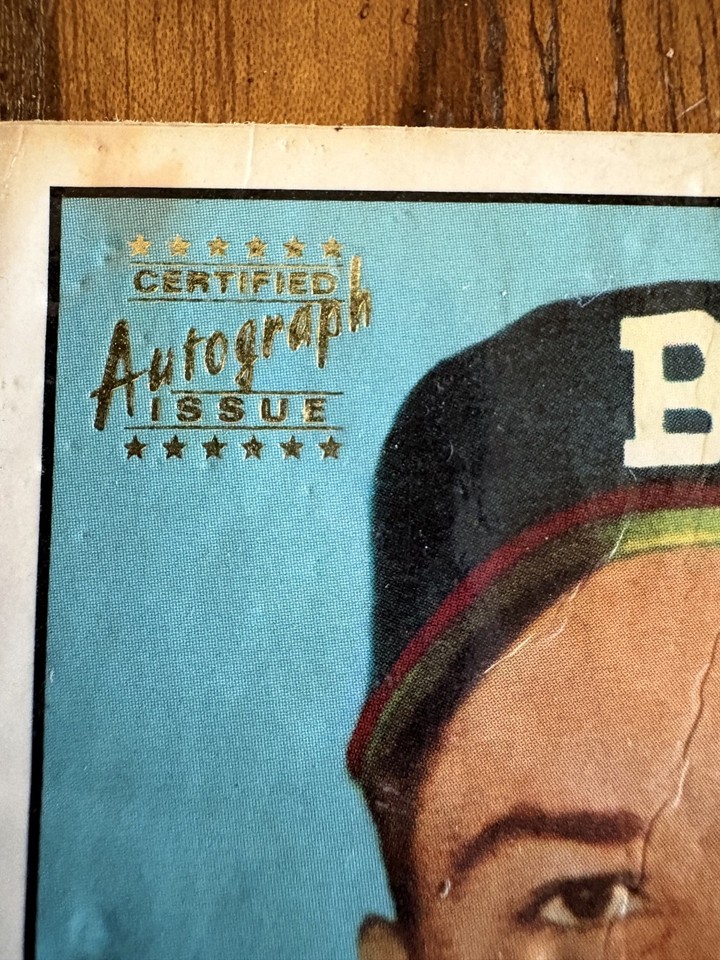 1997 Topps Stars Rookie Reprint #9 Eddie Mathews Auto Milwaukee Brewers ...