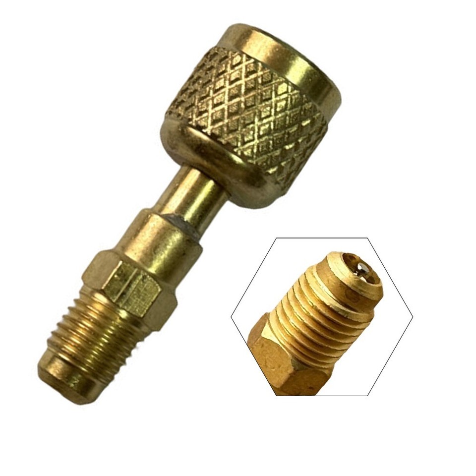 2 Pcs Brass HVAC Quick Connect Adapter for R32 and R454B 14 SAE Female ...