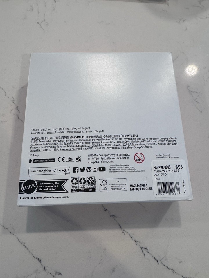 American Girl Disney Princess Tiana Work Dress & Accessories - Sealed ...