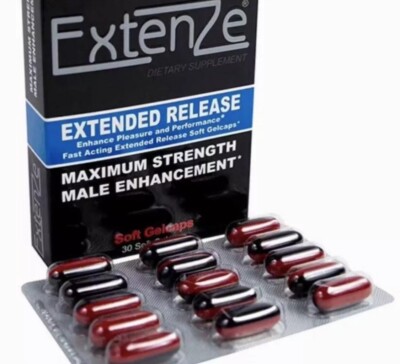 AUTHENTIC, SEALED Extenze Male Enhancement Maximum Strength, 30 ...