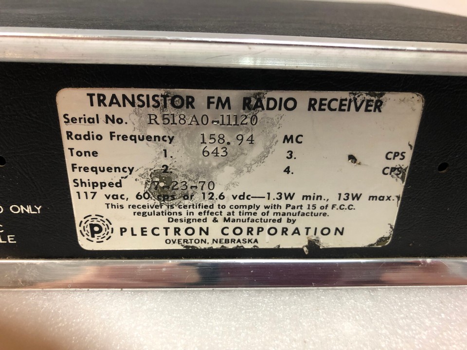 Vintage Plectron Transistor FM Radio Receiver | eBay