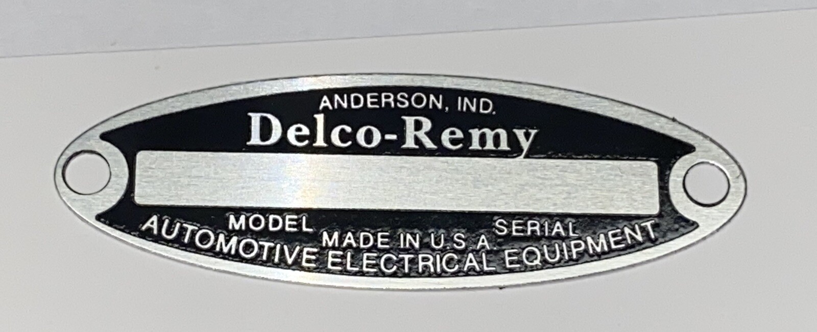 Black Delco-Remy Starter Generator ID Tag Nameplate Stamped W/ Your ...