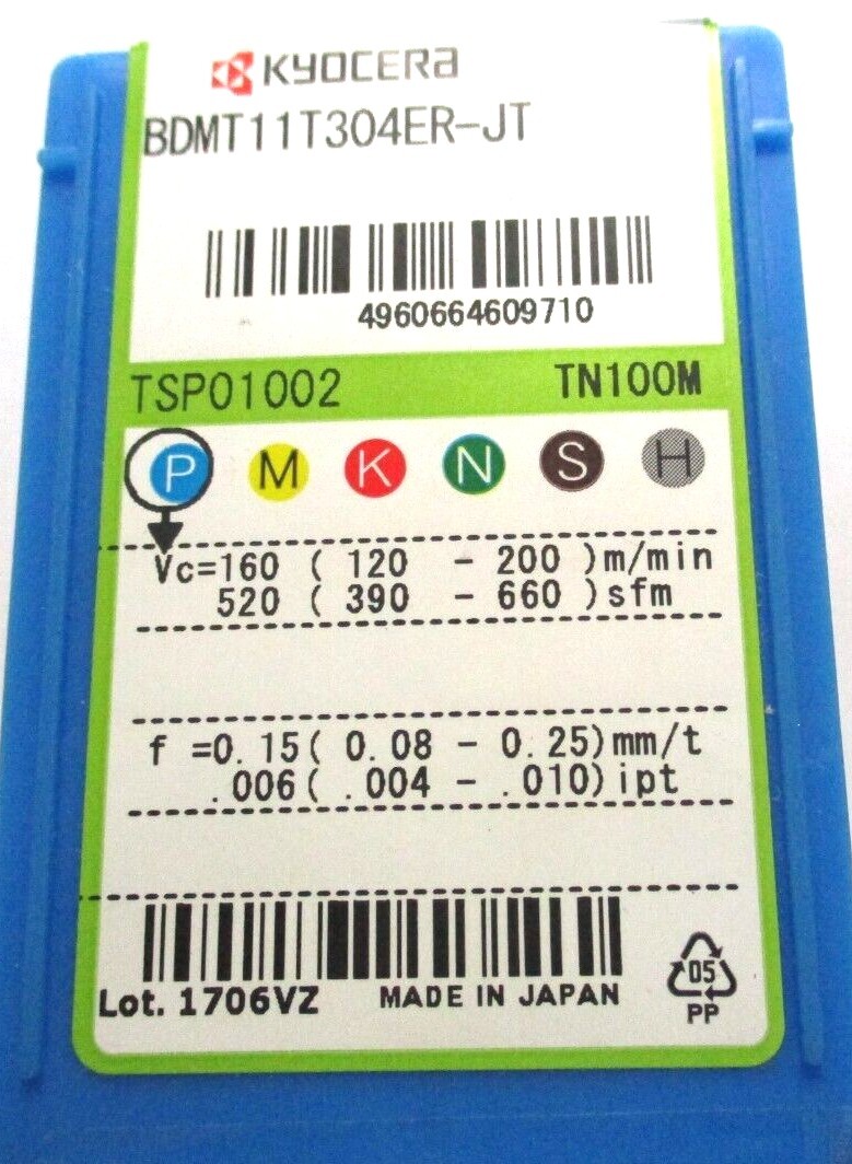 10 KYOCERA Wendeplatten zum Fräsen BDMT 11T304 ER-JT TN100M Neu D0727 | eBay.de