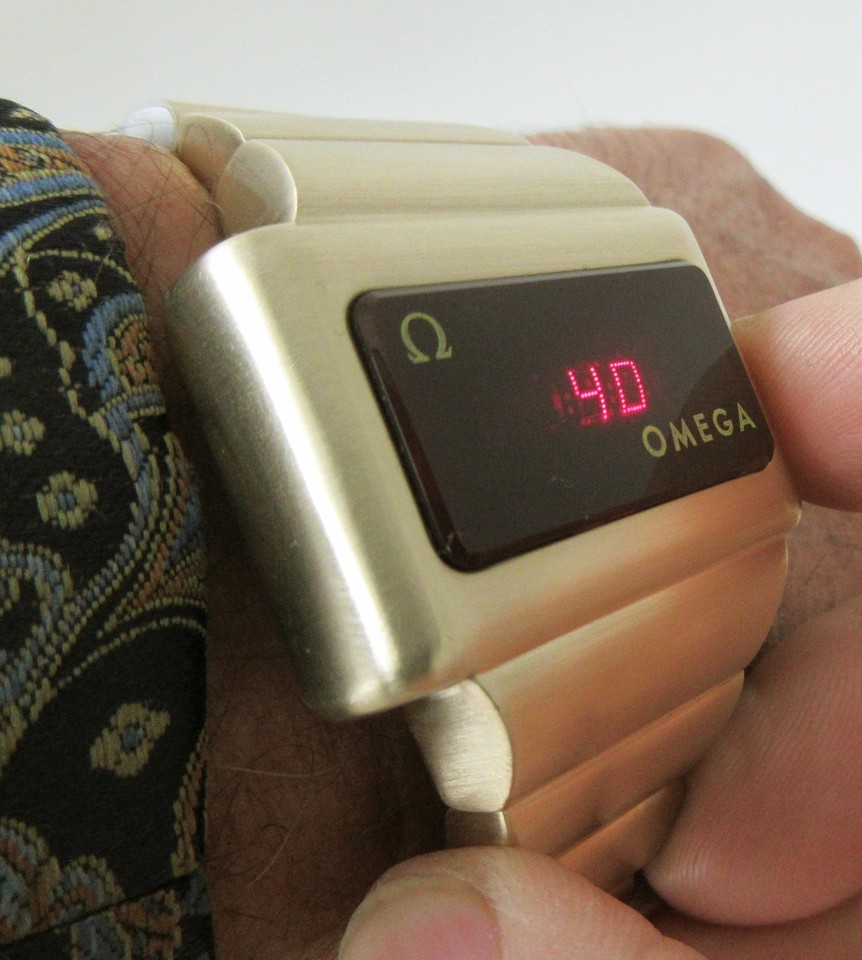 Men's gold-Filled 1974 1970's OMEGA TC-1 Time computer QUARTZ Digital ...