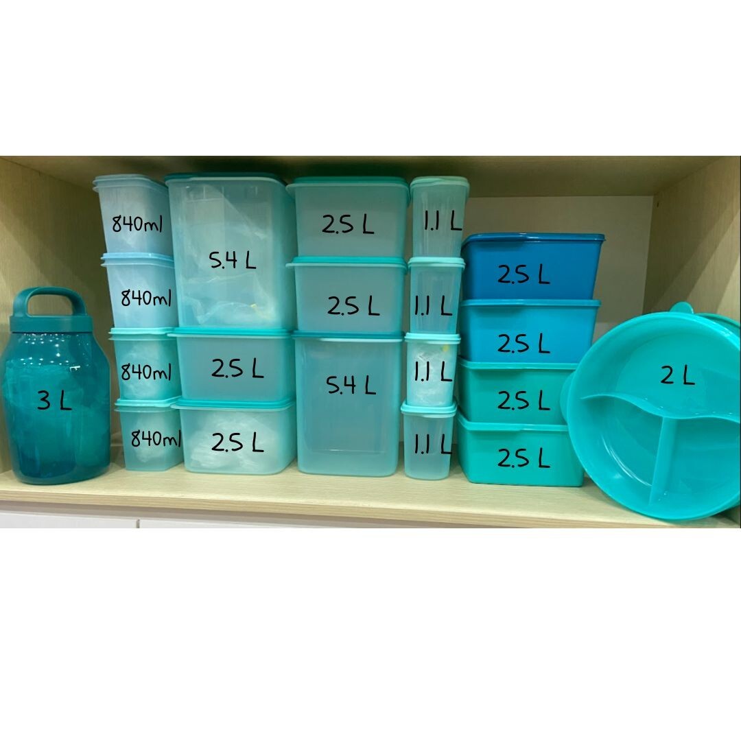 Tupperware 20 IN 1 Turquoise Combination Smart modular Set | eBay