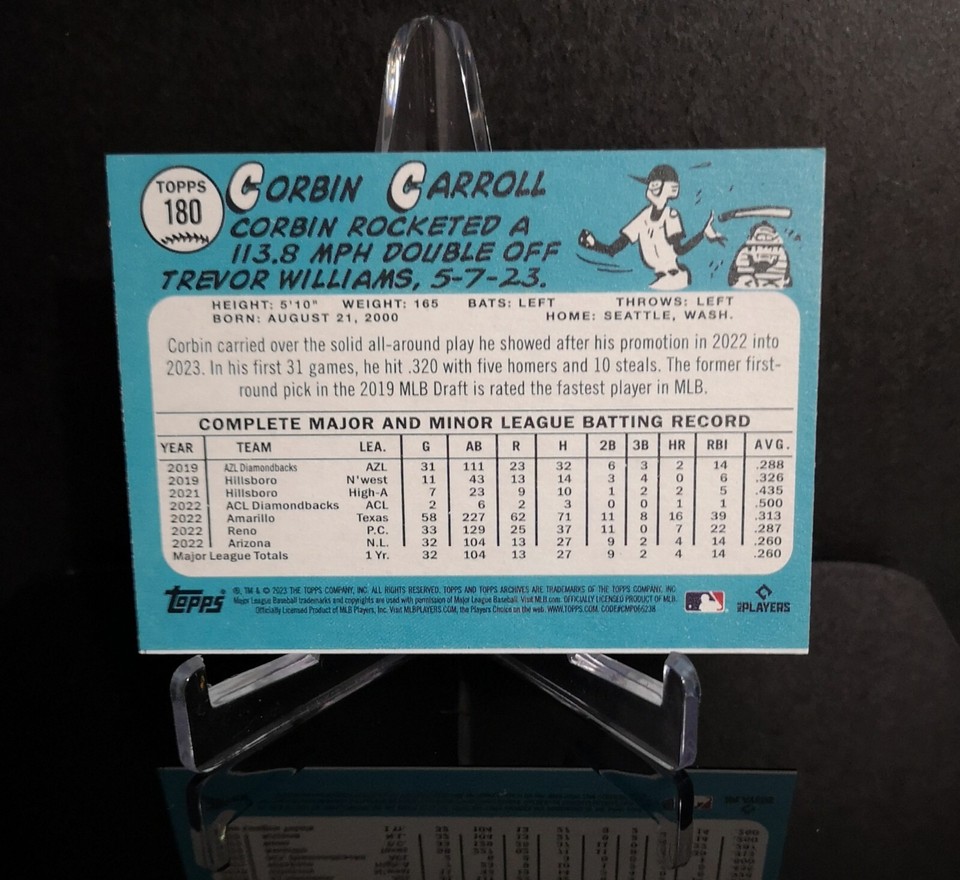 CORBIN CARROLL RC 💥 2023 Topps Archives 1965 Topps Retro Baseball ...
