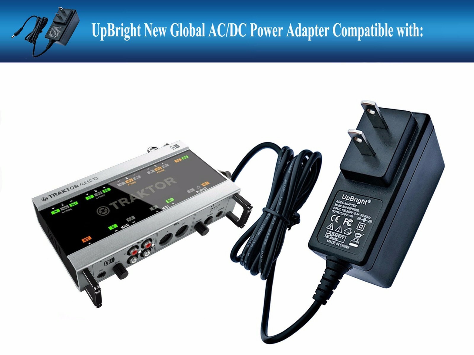 AC Adapter for Native Instruments Traktor Audio 10 6 Scratch A10 A6 ...