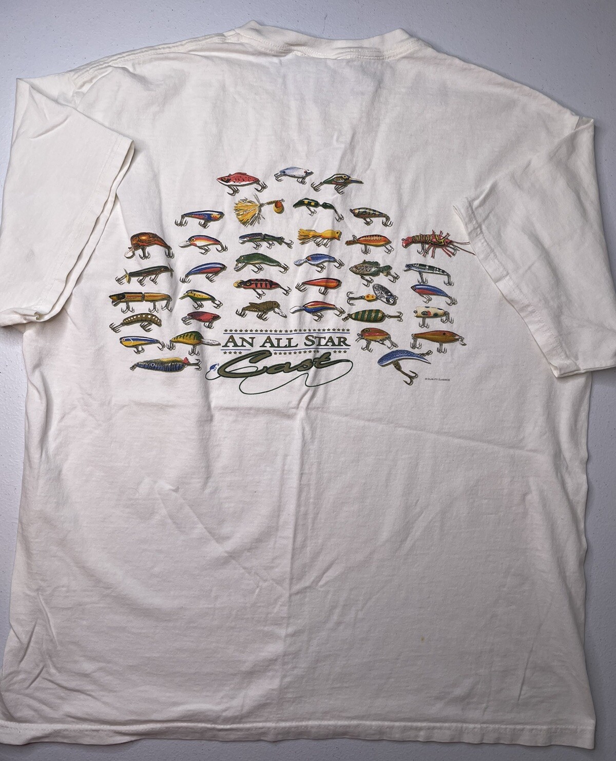 Vintage Y2K All Star Cast Fishing Lures T-Shirt Delta Sz. XL | eBay