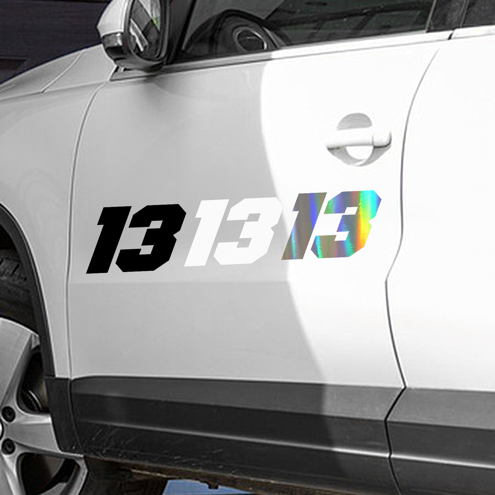 1~10*Number 13 Sticker TPE Car Modified Decal, Self-Adhesive Auto Decor ...