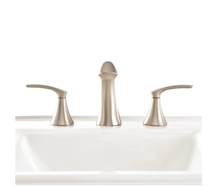 MOEN Darcy 8 in. Widespread 2-Handle High-Arc Bathroom Faucet Brushed ...