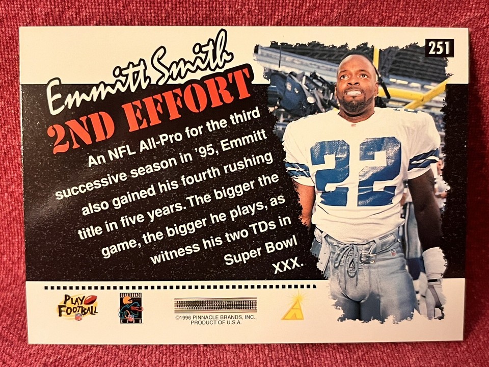(3) 1996 Score Emmitt Smith 2nd Effort #251 Dallas Cowboys HOF | eBay