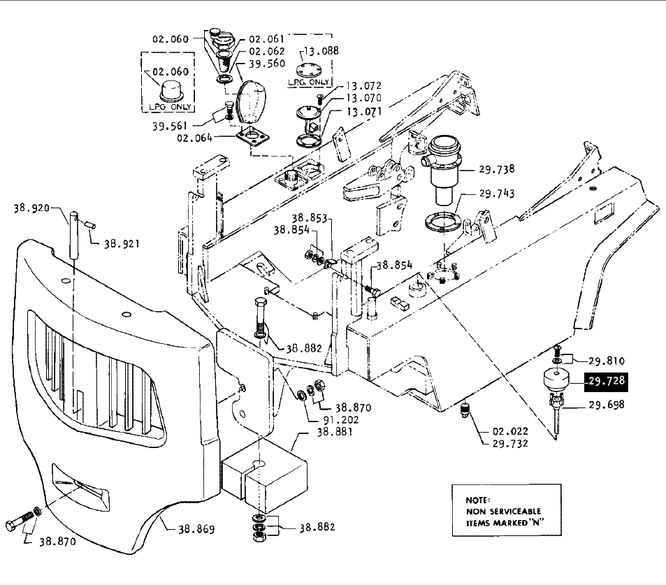 CLARK Forklift Hydraulic Breather Cap C500 #1779011 Key #29.728 | eBay