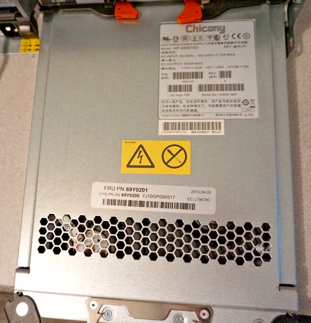 IBM SYSTEM STORAGE DS3512 12-BAY ARRAY CHASSIS W/2X POWER SUPPLY ...