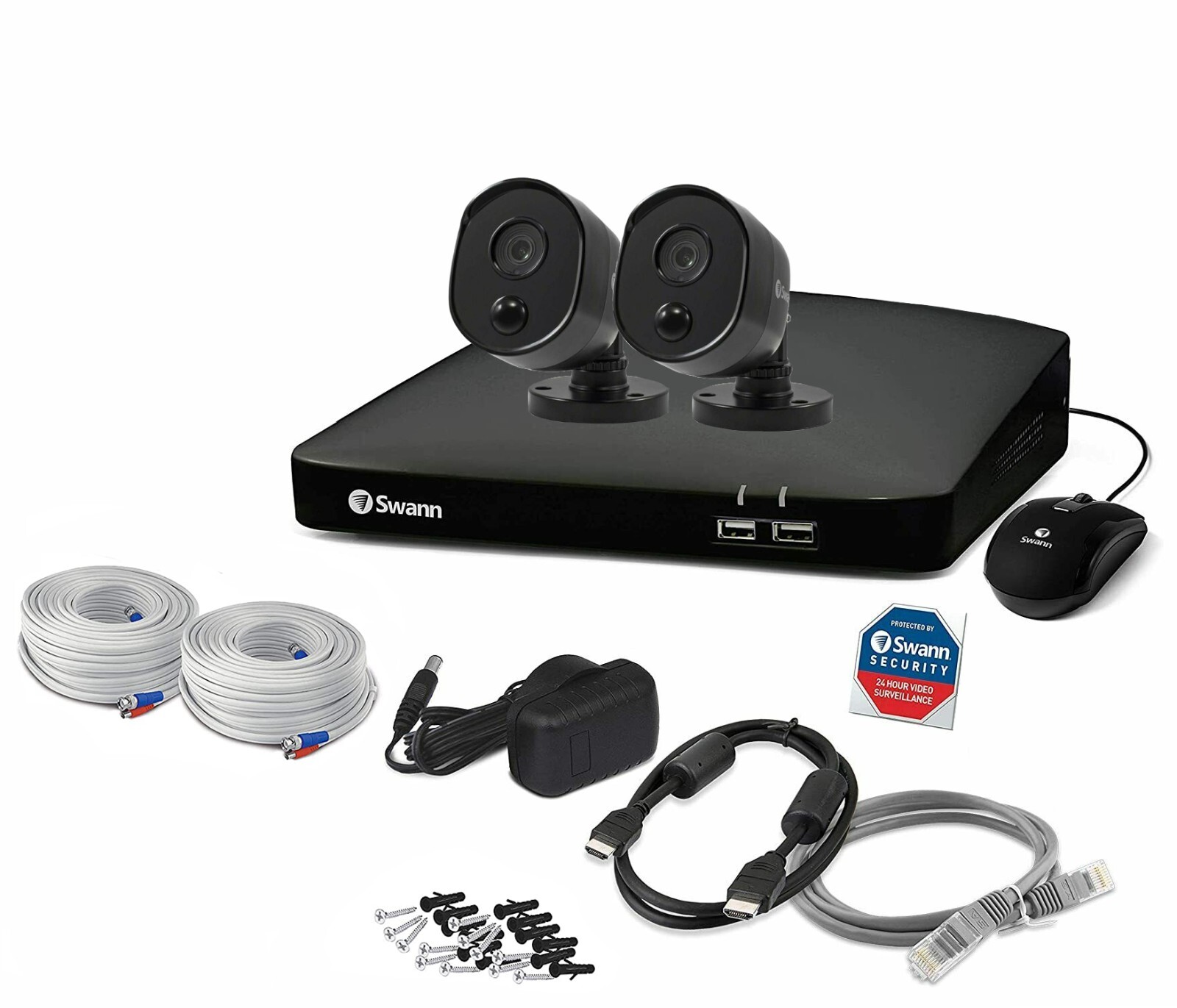 Swann CCTV Kit DVR HDD 4680 8 Channel PRO-1080MSBB With Thermal Sensing ...