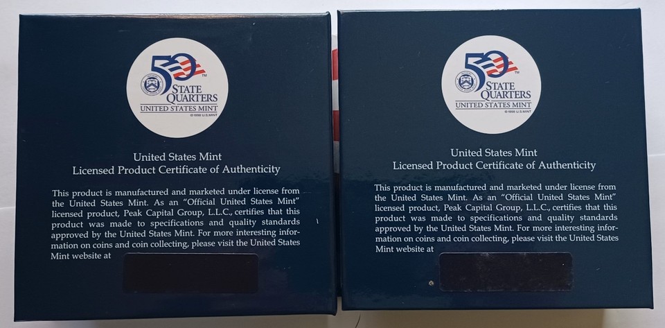 US Mint 50 State Quarters Collection, 24 State Sets w/ P&D Mints, 48 ...