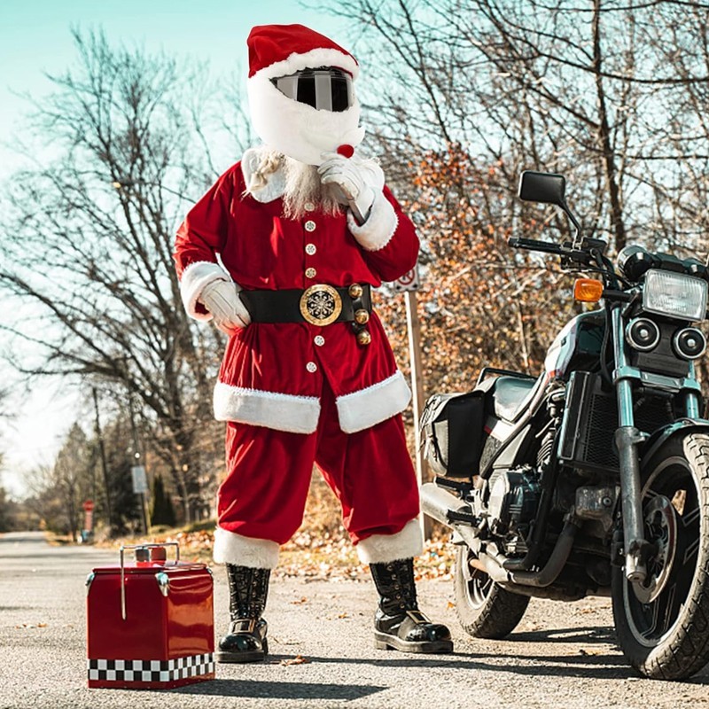 Christmas helmet cover is beautiful and warm, suitable for motorcycle ...