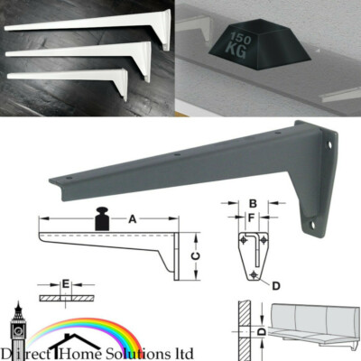 Hebgo Console Fixed Bracket 150kg Heavy Duty Shelf, Table, Bench, Chair ...