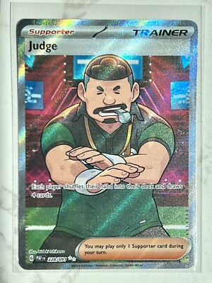 Pokémon TCG Judge Trainer Full Art SV: Paldean Fates 228/091 Holo Ultra ...