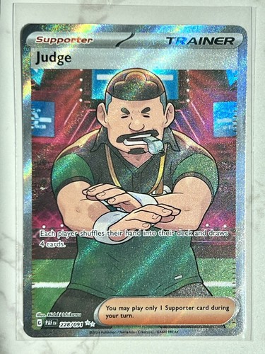 Pokémon TCG Judge Trainer Full Art SV: Paldean Fates 228/091 Holo Ultra ...