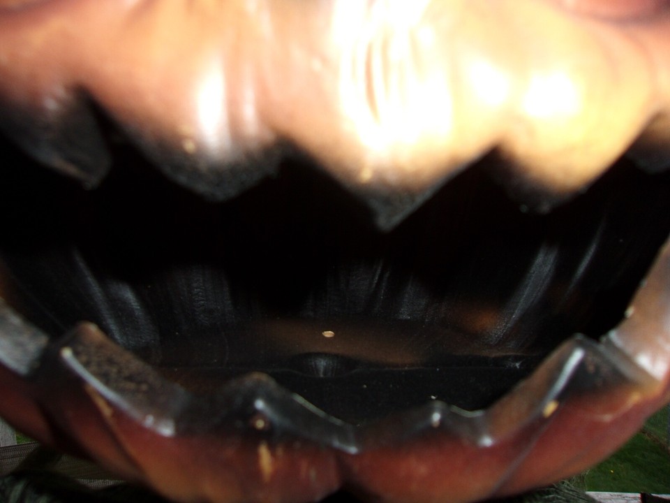 PROP HALLOWEEN ANIMATRONIC pumpkin head horror LIGHT UP 48" HANGING ...