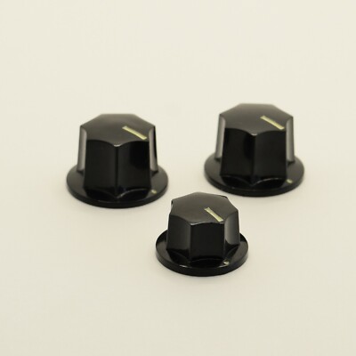 Set of 3 Push On Split Knurled Shaft Knob fits Jazz Bass | eBay