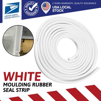 24M White Car Door Edge Moulding Rubber Seal Strip Trim Lock Guard ...