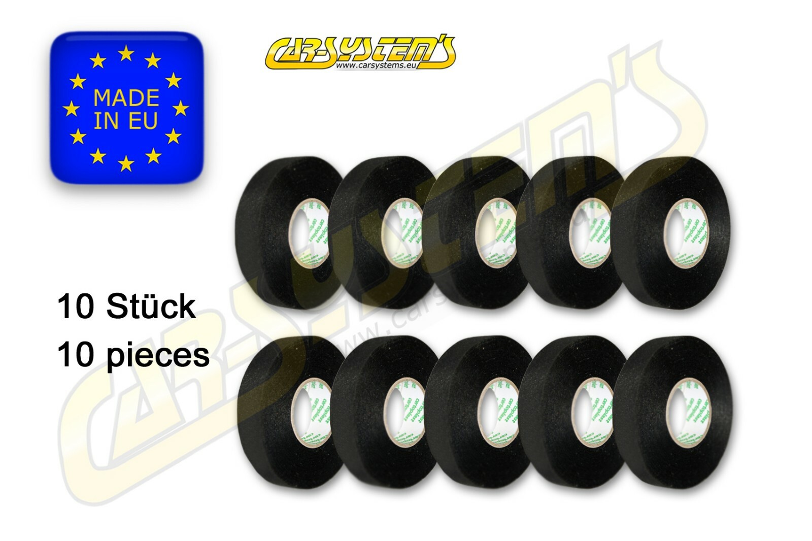 10x Certoplast Gewebeband - 250m Typ 525 SE 19mm x 25m Adhesive Fabric ...