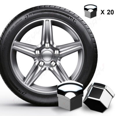 20pc*17mm silver Wheel Tire Hub Screw Bolt Cover Nut Cap Lug For ...