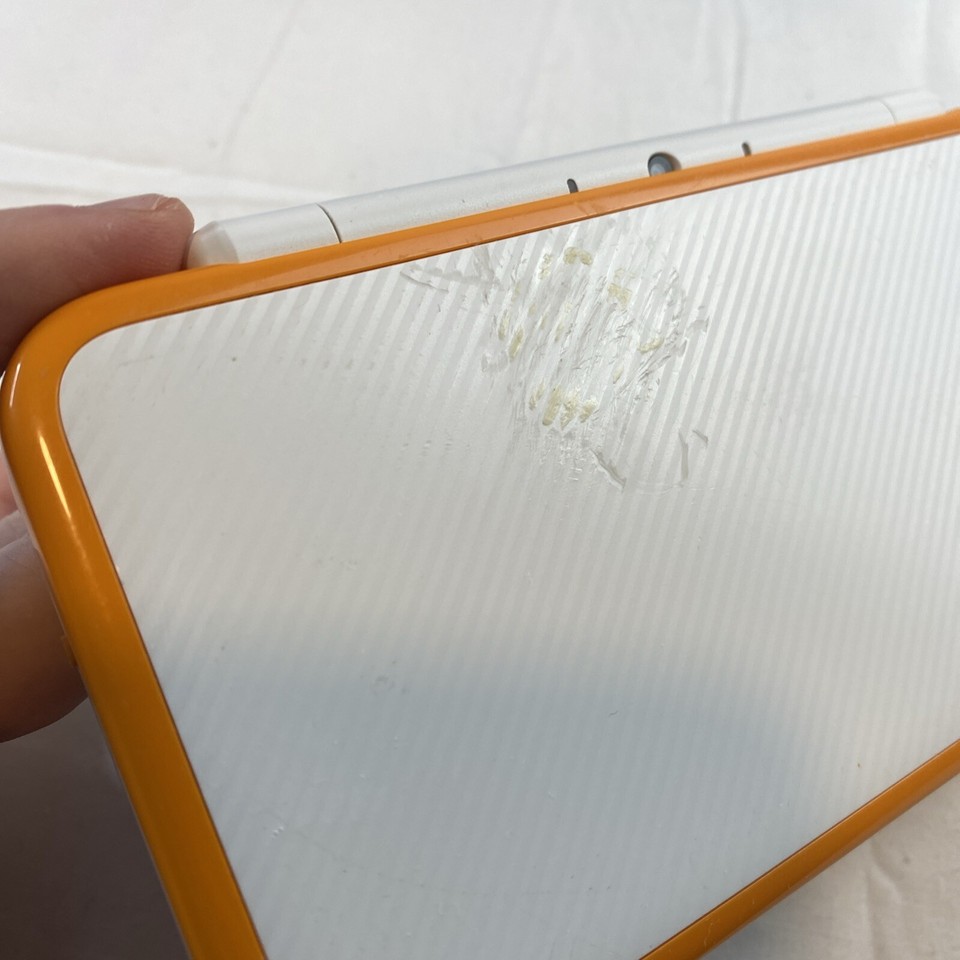 Nintendo 2DS XL Console - White/Orange With Stylus & Charger Case ...