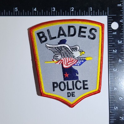 DELAWARE - Blades Police Department patch, 4x5 Inches. Great Condition ...