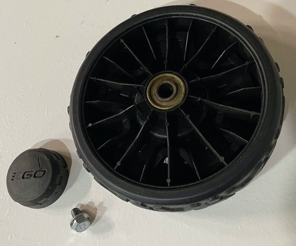 Genuine EGO front wheel with cap & bolt for LM2100SP - used | eBay