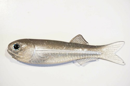 Soft Plastic Bay Anchovy Rainfish Lure Bait 4" Silver Flake 6 Pack | eBay