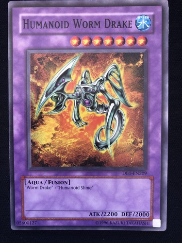 Yugioh HUMANOID WORM DRAKE DB1-EN209 Common | eBay