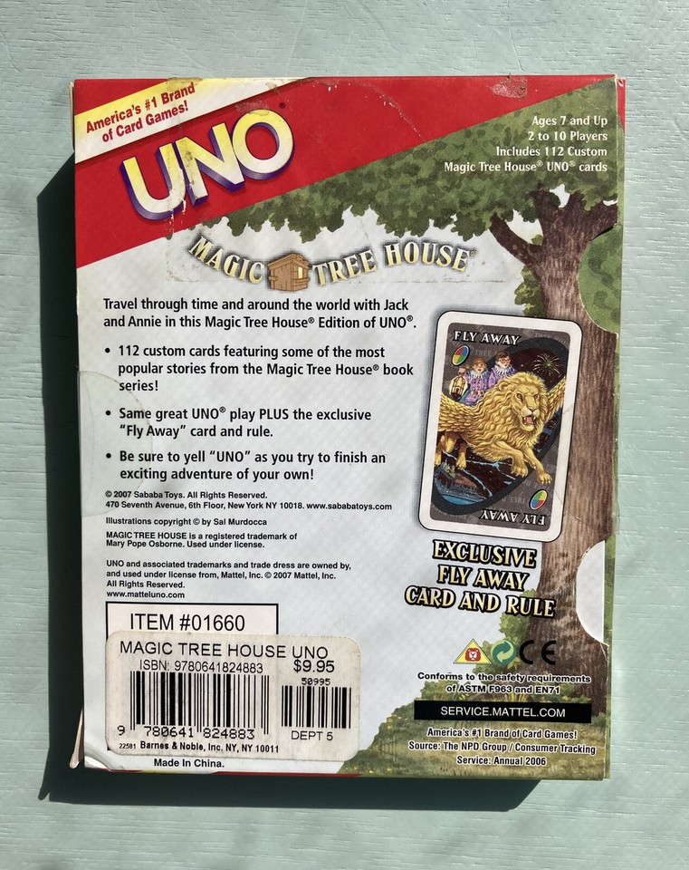 Uno Magic Tree House Card Game EUC | eBay