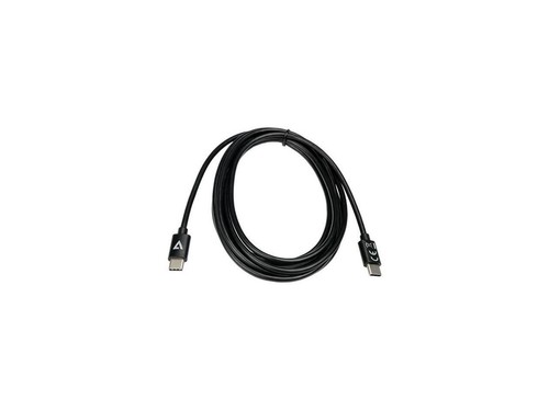 V7 V7USB2C-2M Black USB-C Cable Male to USB-C Male USB 2.0 662919111910 ...