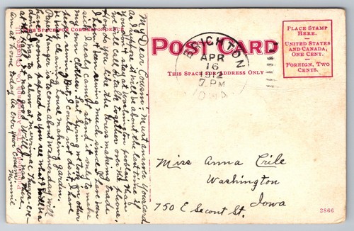 Vintage Fairfield, Iowa North Side Square Postcard Circa 1900s | eBay