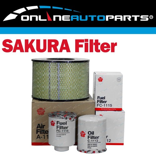 Air Oil Fuel Filter Service Kit for Landcruiser HDJ78 HDJ79 1HD-FTE ...