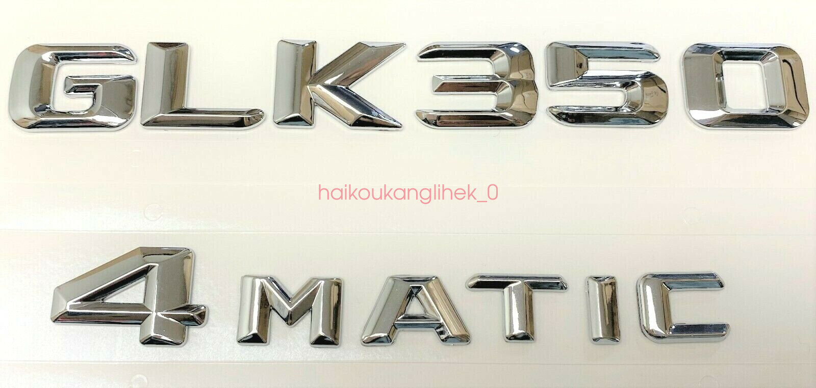 CHROME GLK350 + 4MATIC MERCEDES REAR TRUNK EMBLEM BADGE NAMEPLATE DECAL ...