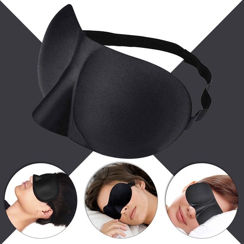 Soft Eye Mask 3D Sleep Padded Blindfold Light Blocking eye Cover for ...