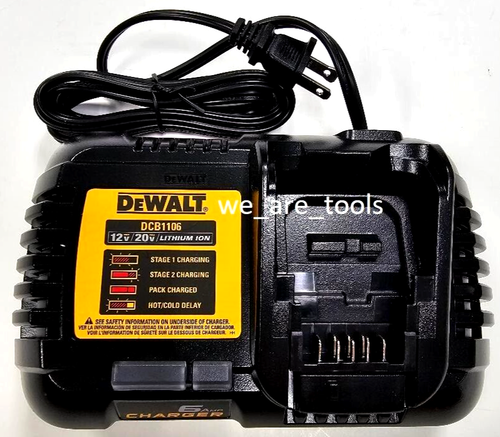 Dewalt DCB1106 Battery Charger 6 Amp 12, 20 & 60 Volt 60V 20V 12V For ...