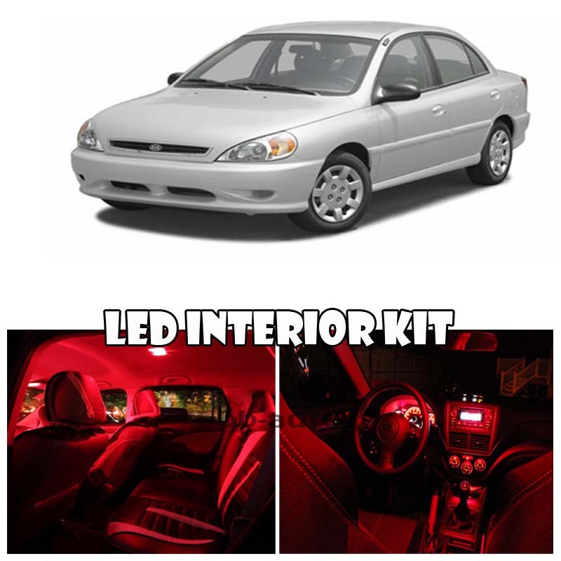 For 01-05 Kia Rio LED Interior Map Dome Trunk Light Bulb Full Red ...
